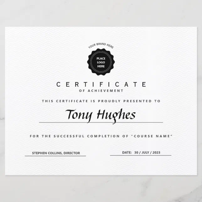 Classic Modern Certificate, Diploma | Zazzle