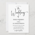 Classic Modern Minimal Minimalist Simple Wedding Invitation | Zazzle