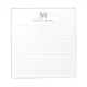 Classic Modern Simple Basic Black Monogram Lined N Notepad | Zazzle
