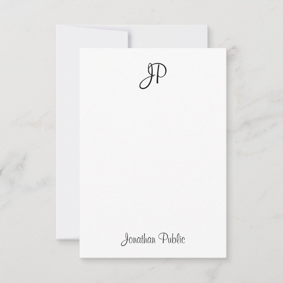 Classic Monogram Calligraphy Vertical Template | Zazzle