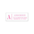 Initial Fuchsia Monogram Script Return Address Self-inking Stamp ...