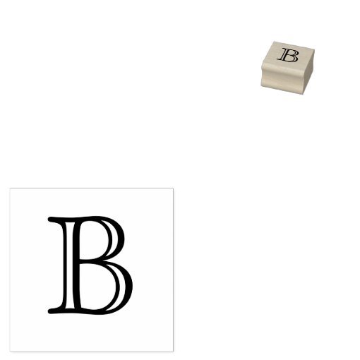 Classic Monogram Letter B 1 Inch Stamp | Zazzle