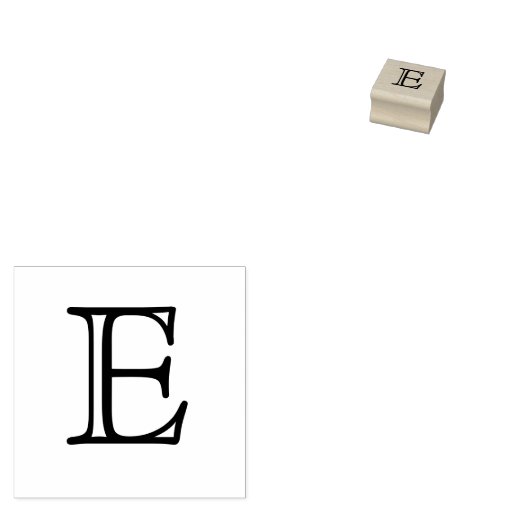 Classic Monogram Letter E 1 Inch Stamp | Zazzle