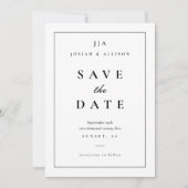 Classic Monogram Save the Date Invitation | Zazzle