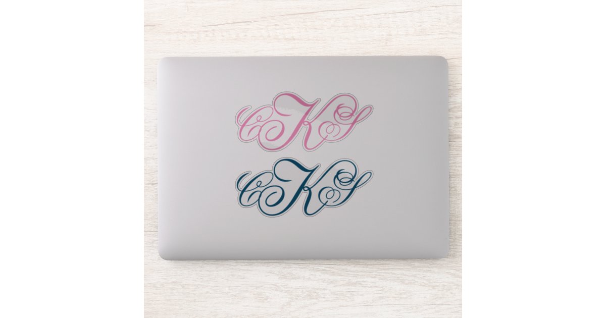 Classic Monogram Stickers | Initial Labels | Zazzle