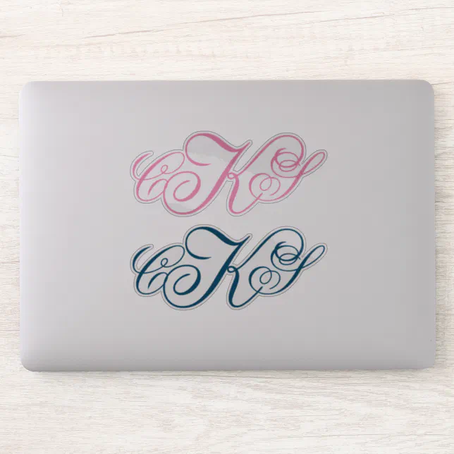 Classic Monogram Stickers | Initial Labels | Zazzle