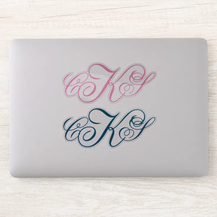 Classic Monogram Stickers | Initial Labels | Zazzle