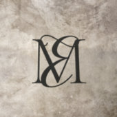 Classic Monogram Traditional Calligraphy Wedding Floor Decals | Zazzle