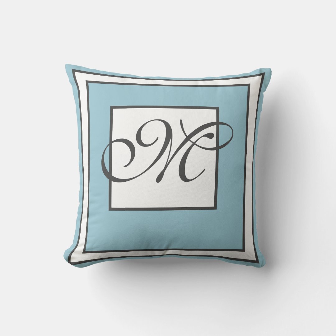Classic Monogrammed Throw Pillow | Zazzle