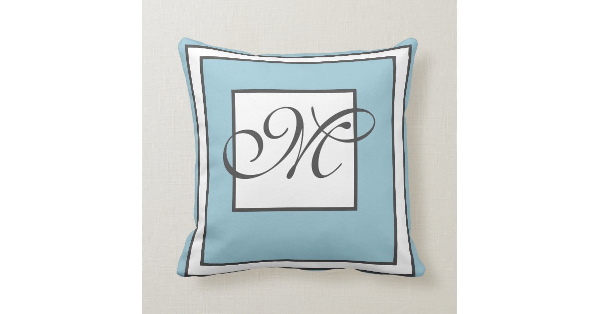 Classic Monogrammed Throw Pillow | Zazzle.com