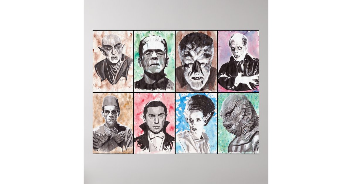 Classic Monster Collection Poster | Zazzle