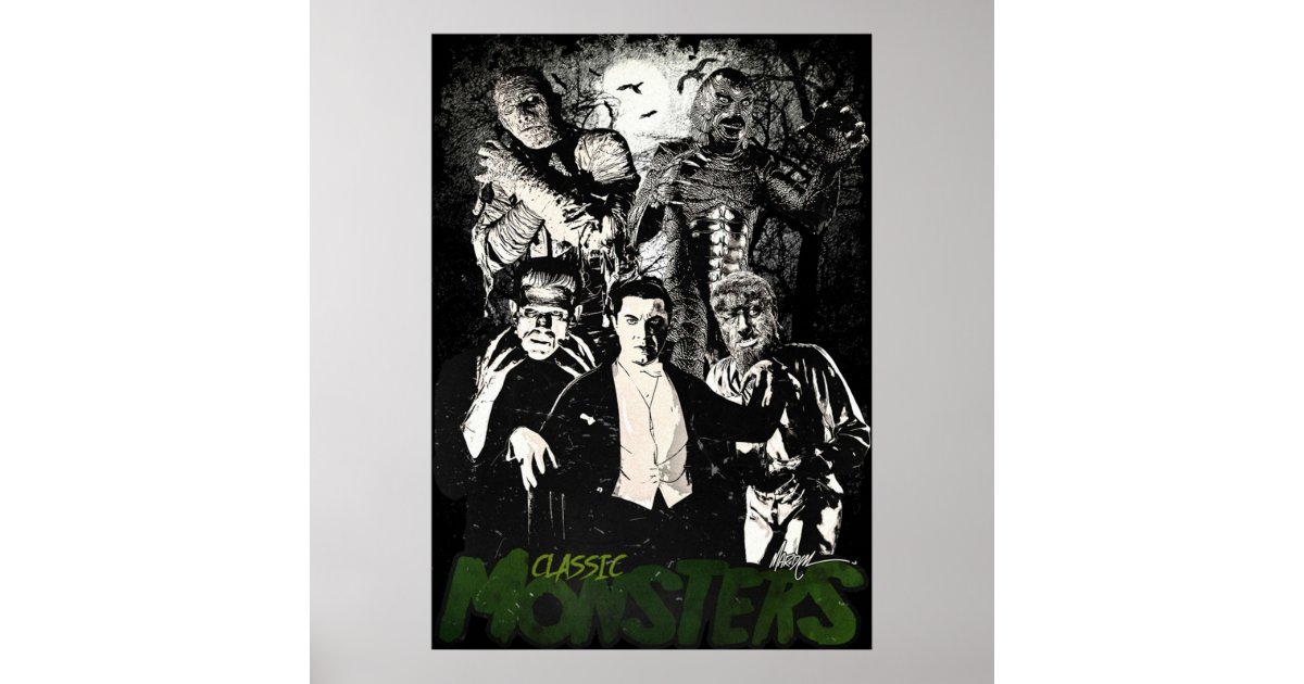 CLASSIC MONSTERS POSTER | Zazzle