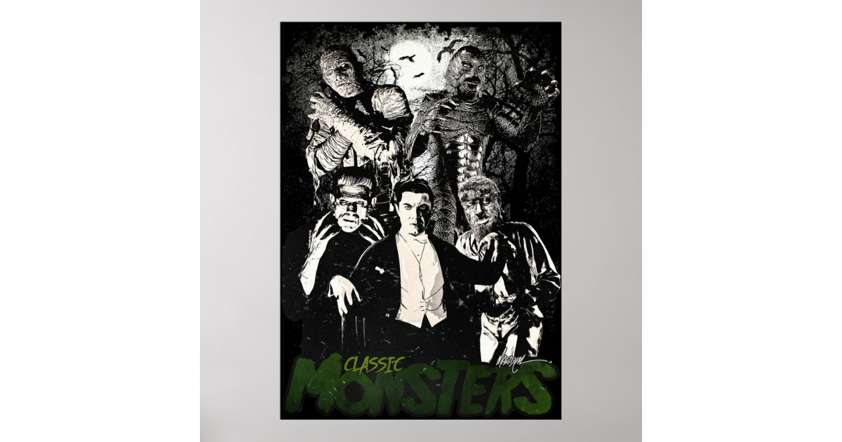 CLASSIC MONSTERS POSTER | Zazzle