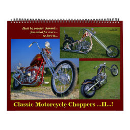 Classic Motorcycle Choppers II 2015.. Calendar | Zazzle
