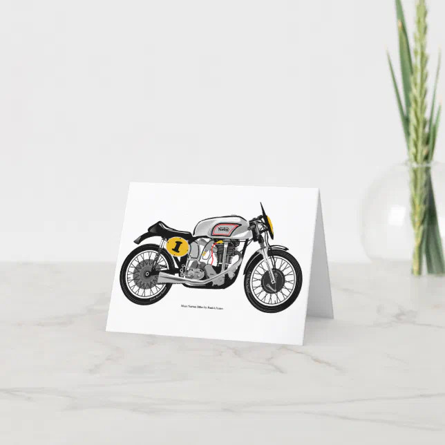 Classic motorcycle greeting card. thank you card | Zazzle