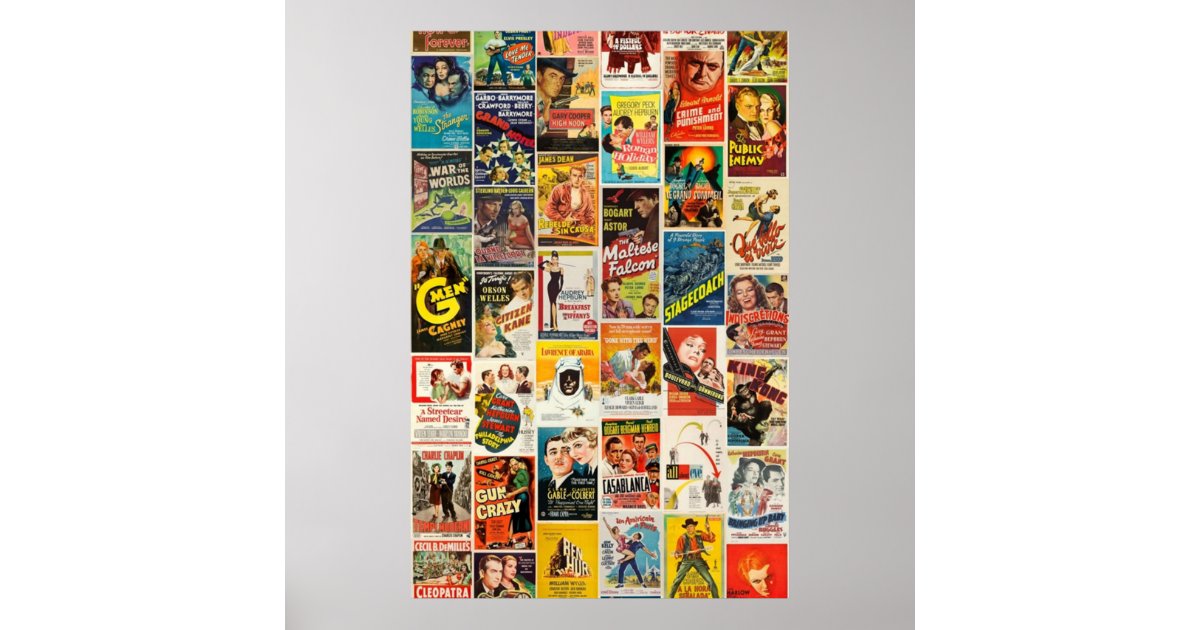 Classic Movie Collage Poster | Zazzle