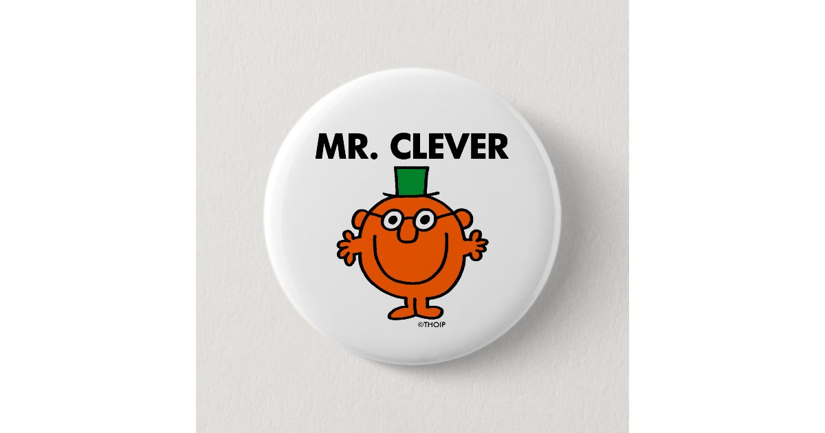 Classic Mr. Clever Logo Pinback Button | Zazzle