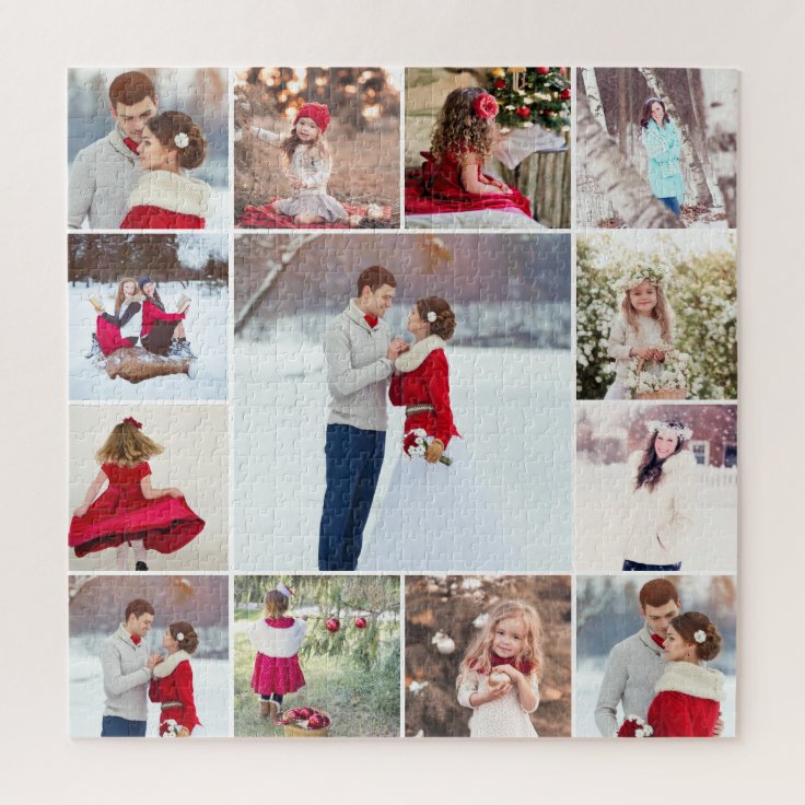 Classic Multi Photo Collage Photo Jigsaw Puzzle | Zazzle