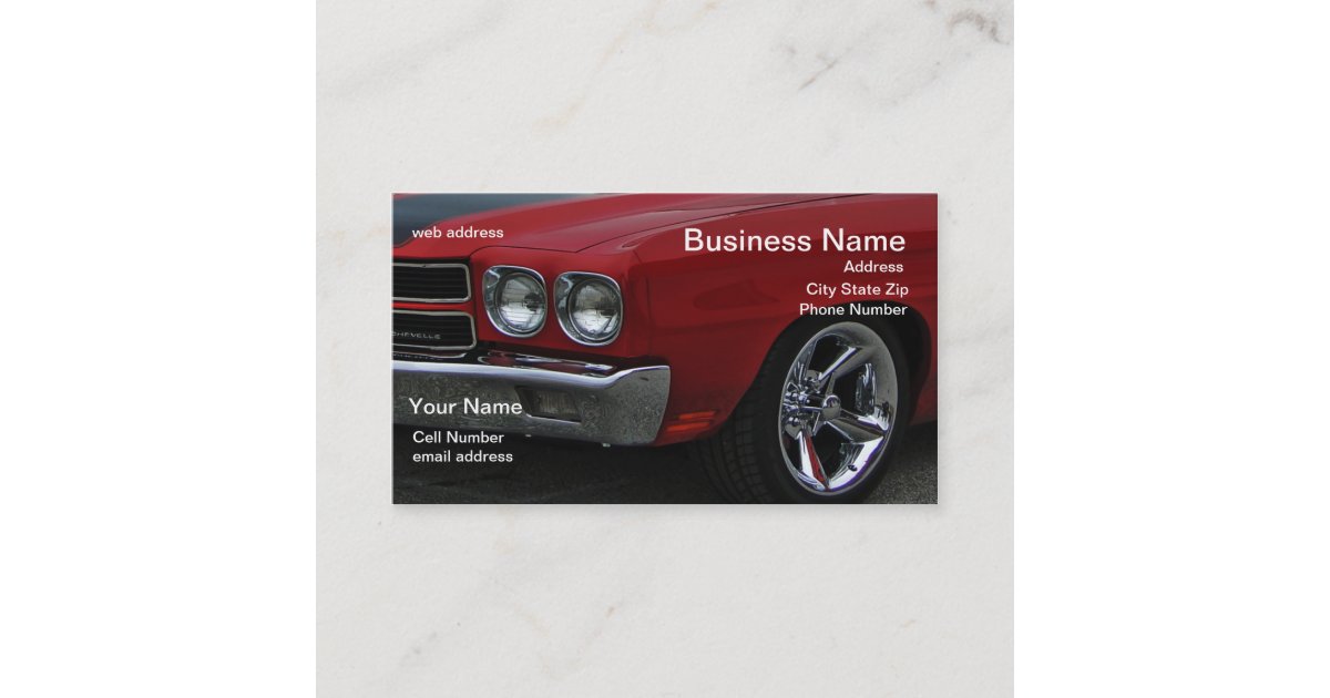 Classic Muscle Business Card | Zazzle
