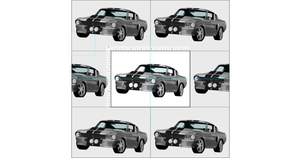 Classic Muscle Car Fabric | Zazzle