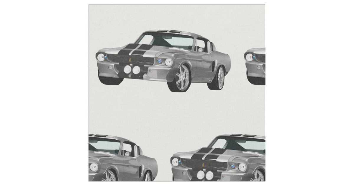 Classic Muscle Car Fabric | Zazzle