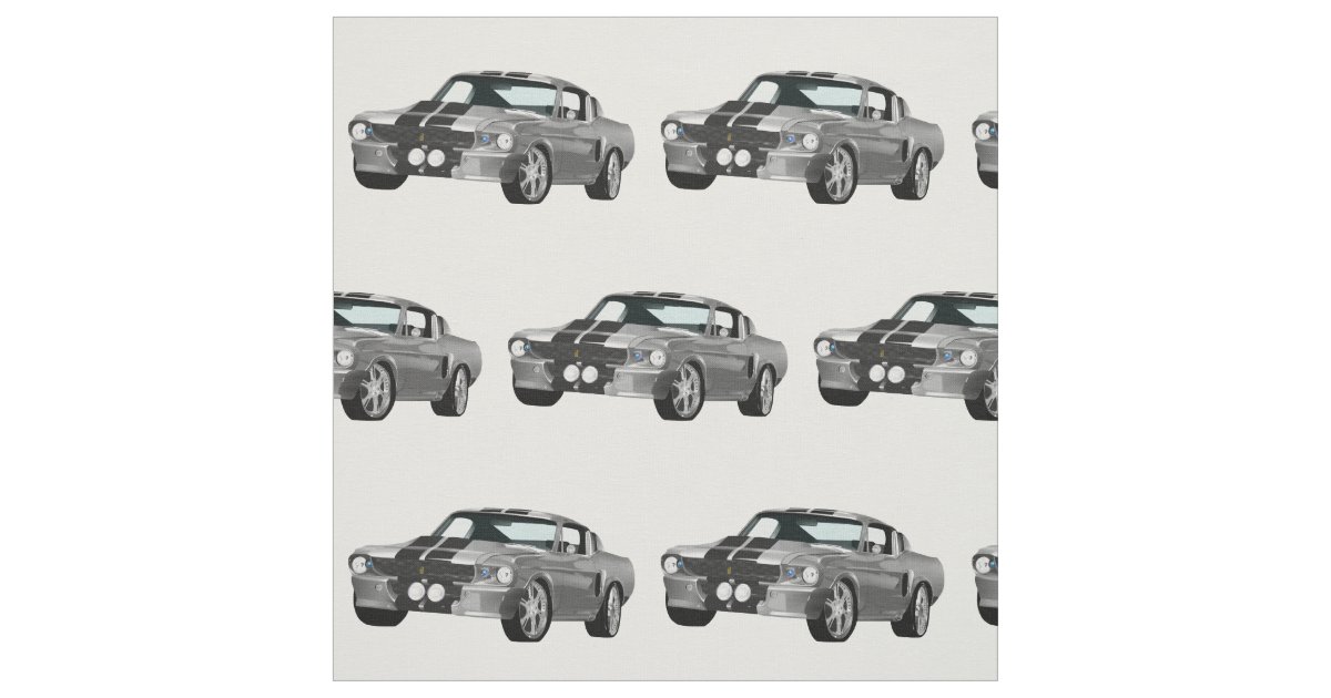 Classic Muscle Car Fabric | Zazzle