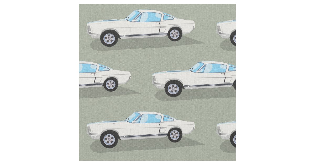 Classic Muscle Car Fabric | Zazzle