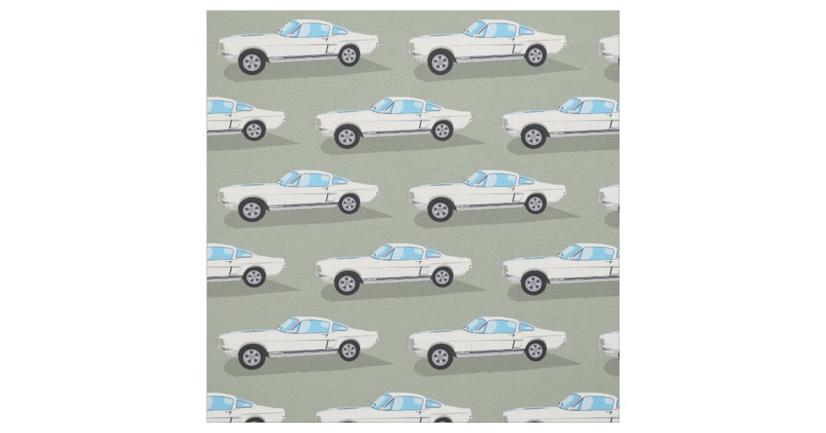 Classic Muscle Car Fabric | Zazzle