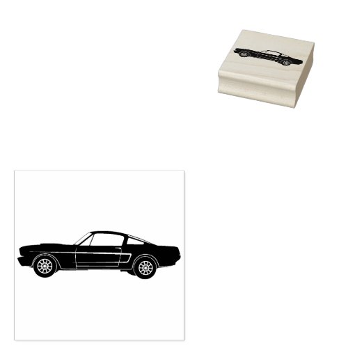 Classic Muscle Car Rubber Stamp | Zazzle
