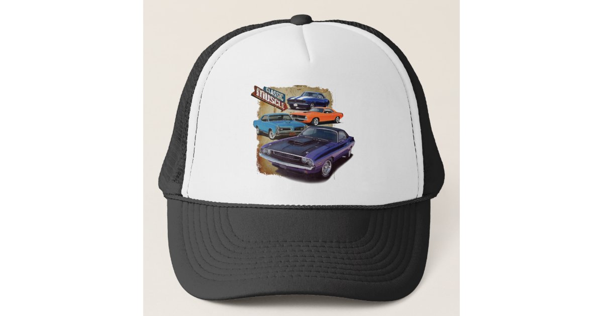 Classic Muscle Cars Trucker Hat | Zazzle