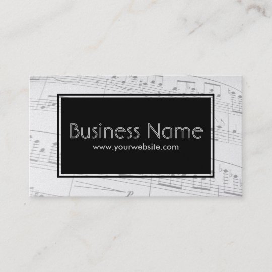 Classic Music Notes Musical Business Card | Zazzle.com