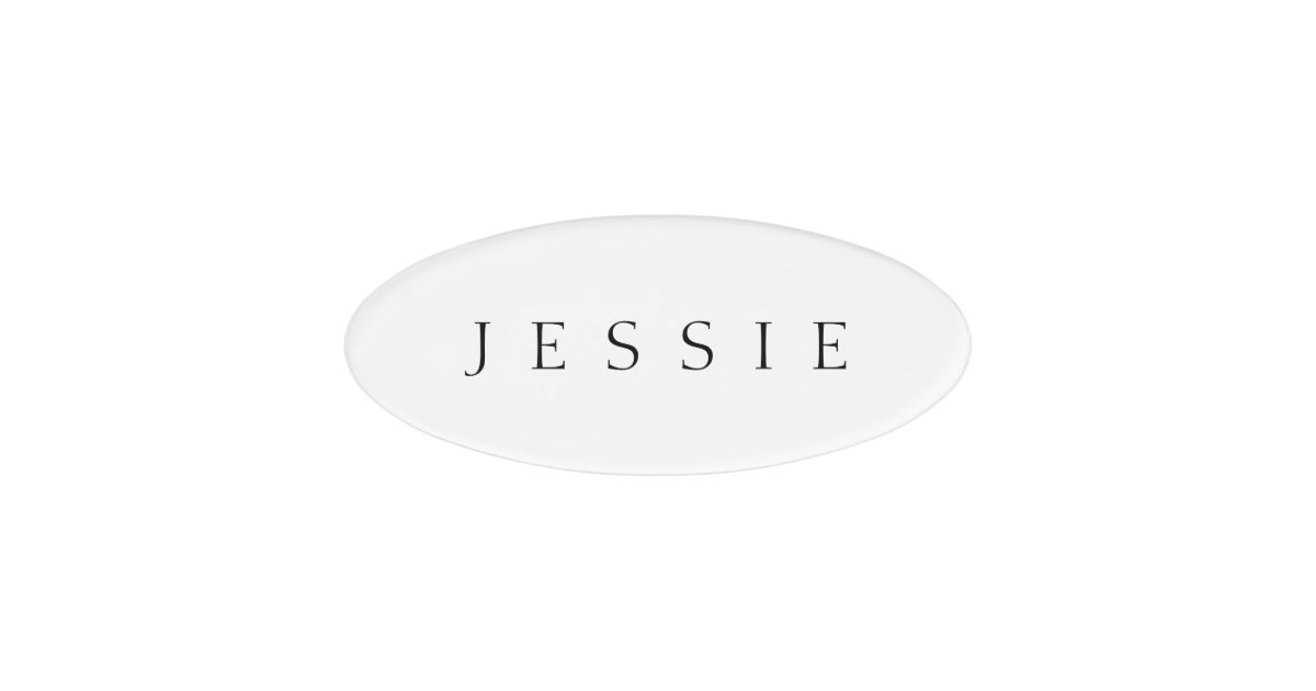 Classic Name (or word) Name Tag | Zazzle