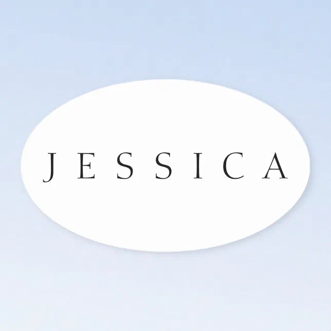 Classic Name (or word) Oval Sticker | Zazzle