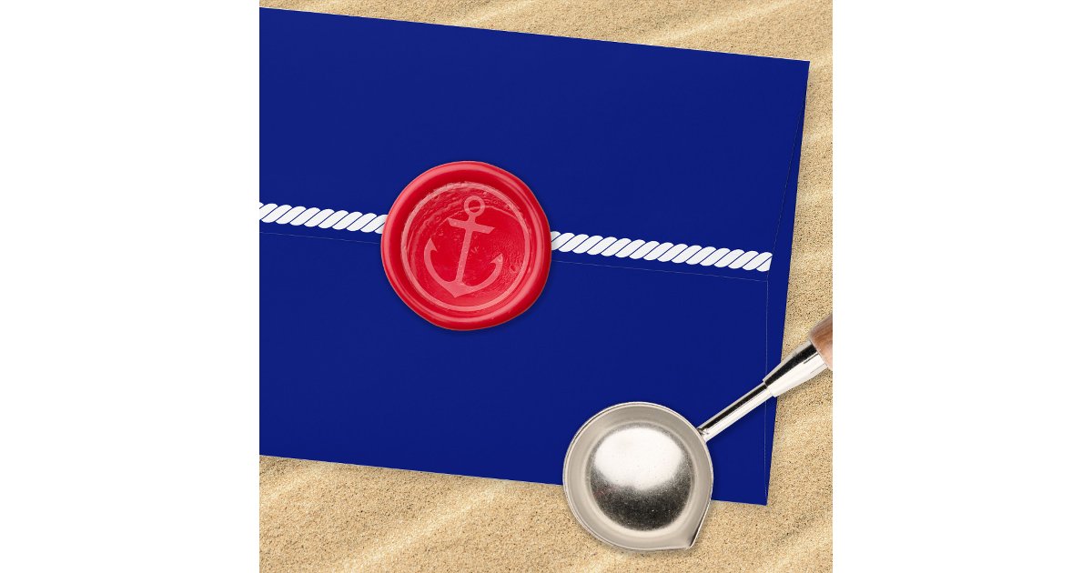 Classic Nautical Anchor in Circle Wax Seal Stamp | Zazzle