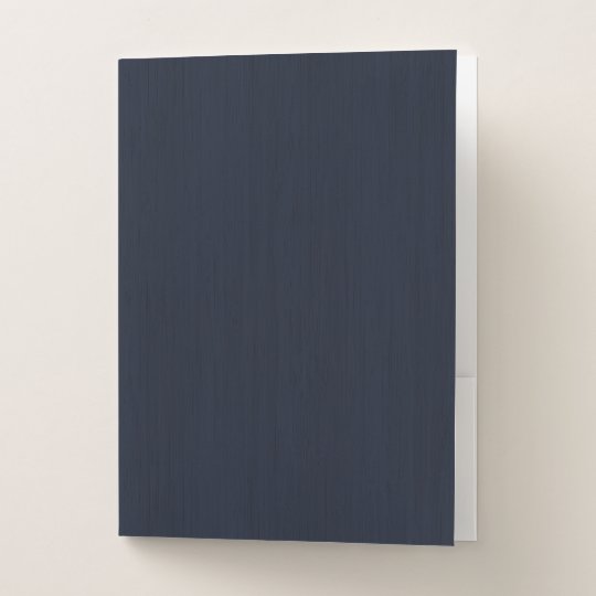 Classic Navy Blue Bamboo Wood Grain Look Pocket Folder | Zazzle.com