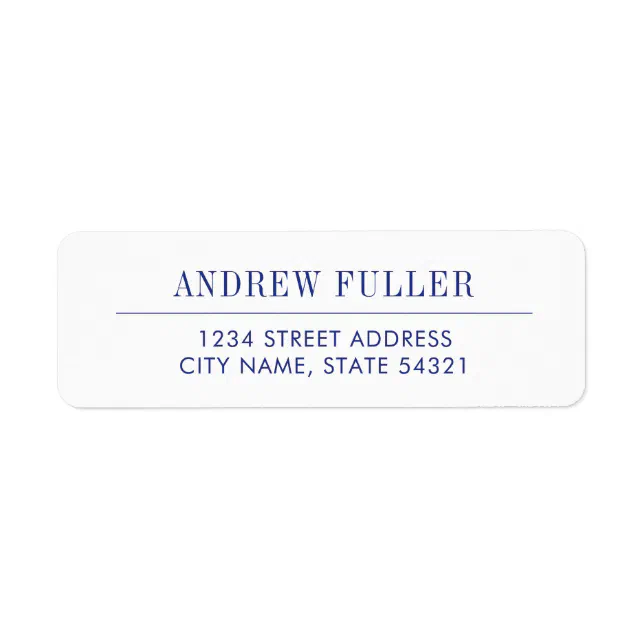 Classic Navy Label | Zazzle