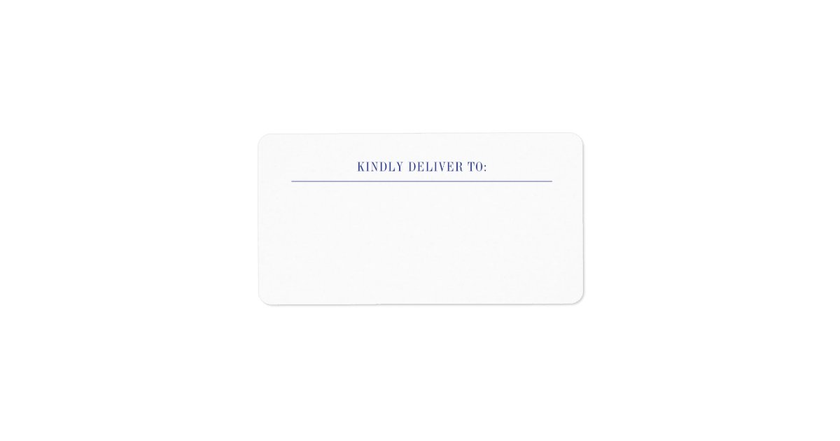 Classic Navy Recipient Labels | Zazzle