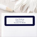 Classic Navy Return Address Label | Zazzle