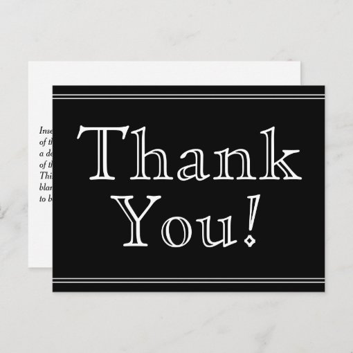 Classic, Old Fashioned "Thank You!" Postcard | Zazzle