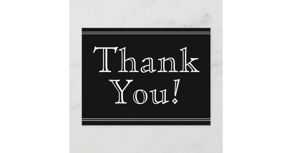 Classic, Old Fashioned "Thank You!" Postcard | Zazzle