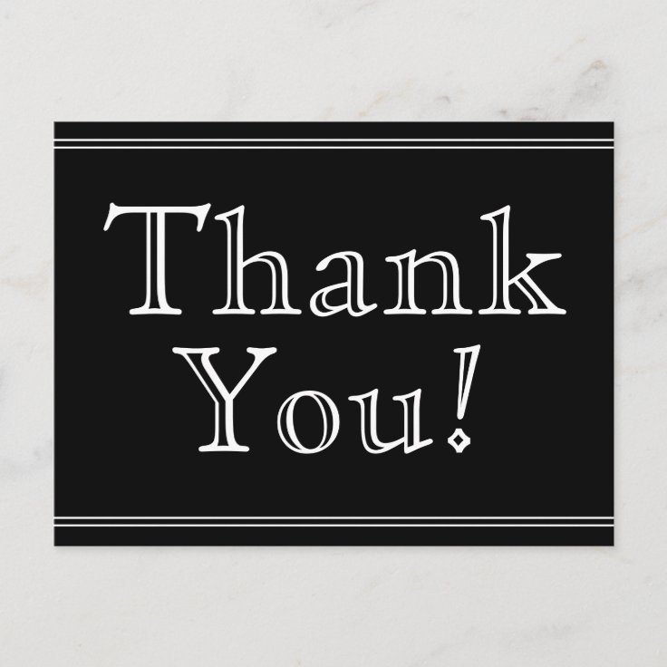 Classic, Old Fashioned "Thank You!" Postcard | Zazzle