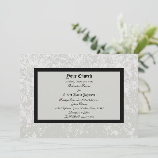 Classic Ordination Invitation Issued by Church | Zazzle