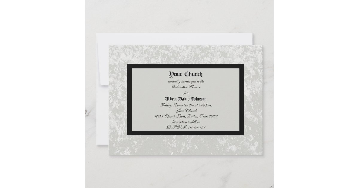 Classic Ordination Invitation Issued by Church | Zazzle