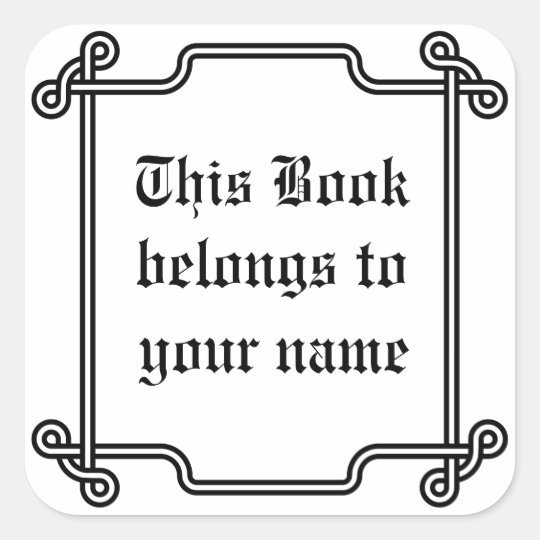 Classic ornamental custom bookplate black & white | Zazzle.com