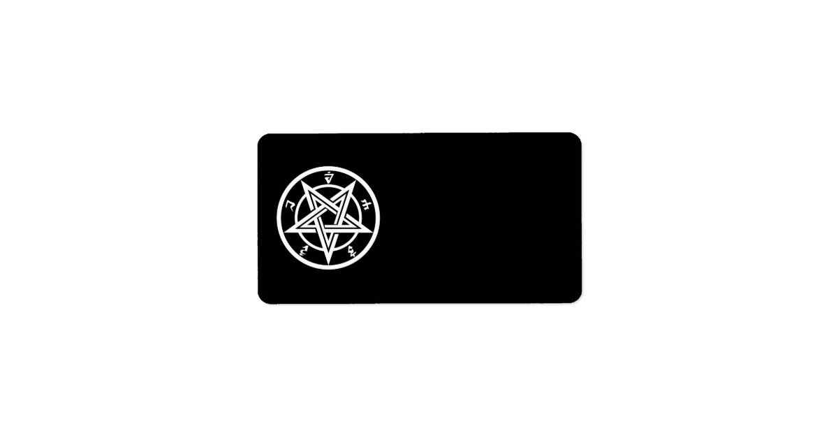 Classic pentagram symbol label | Zazzle