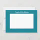 Classic Personalized Blue Green and White Flat Invitation | Zazzle