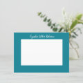 Classic Personalized Blue Green and White Flat Invitation | Zazzle