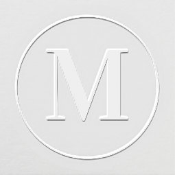 Classic Personalized Circle Monogram Initial Embosser | Zazzle