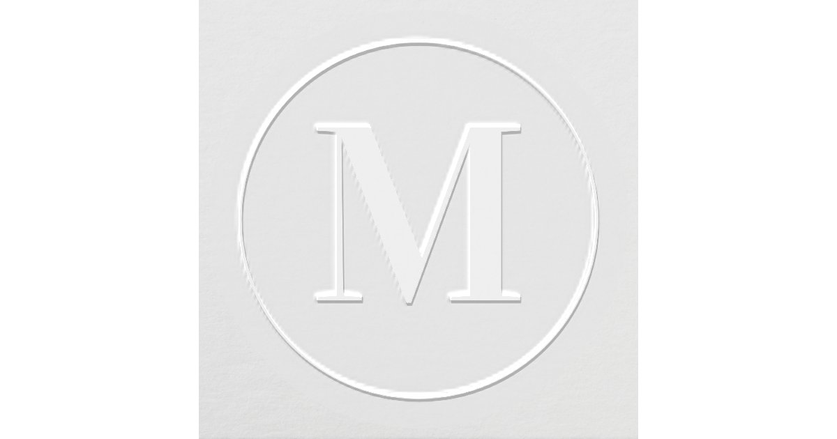 Classic Personalized Circle Monogram Initial Embosser | Zazzle