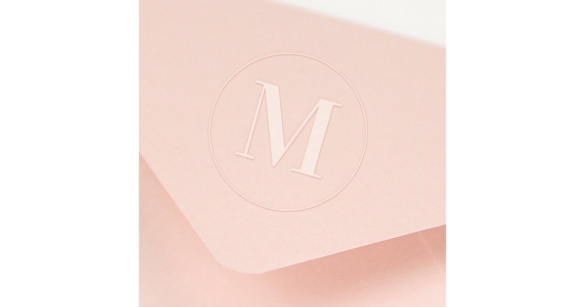 Classic Personalized Circle Monogram Initial Embosser | Zazzle